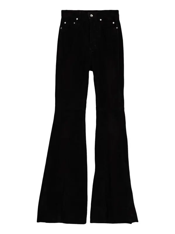 Rick Owens Leather Trousers - Black