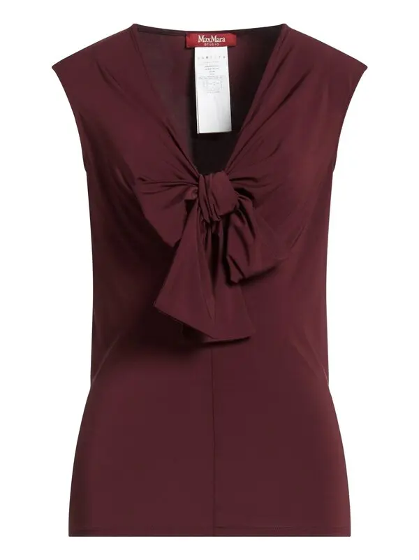 Max Mara Sleeveless V-neck Top - Red