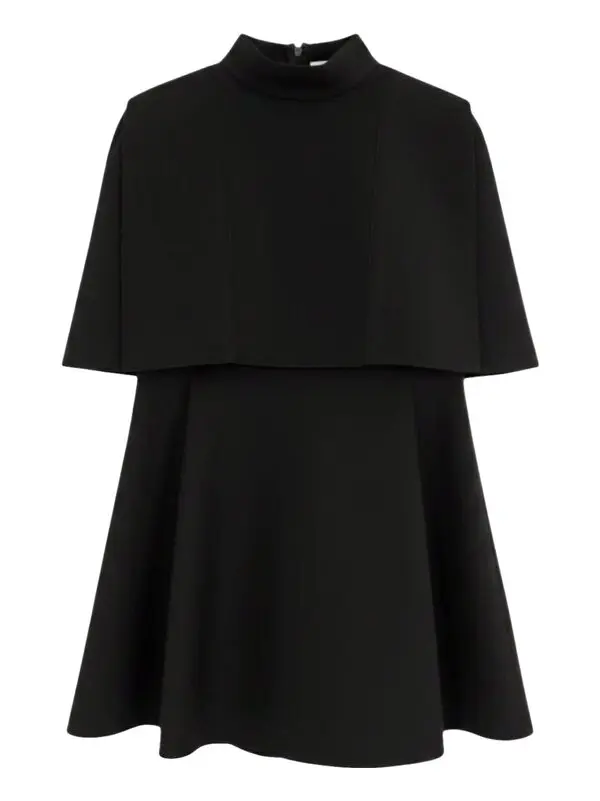 Valentino Garavani Mock Neck Flared Top - Black