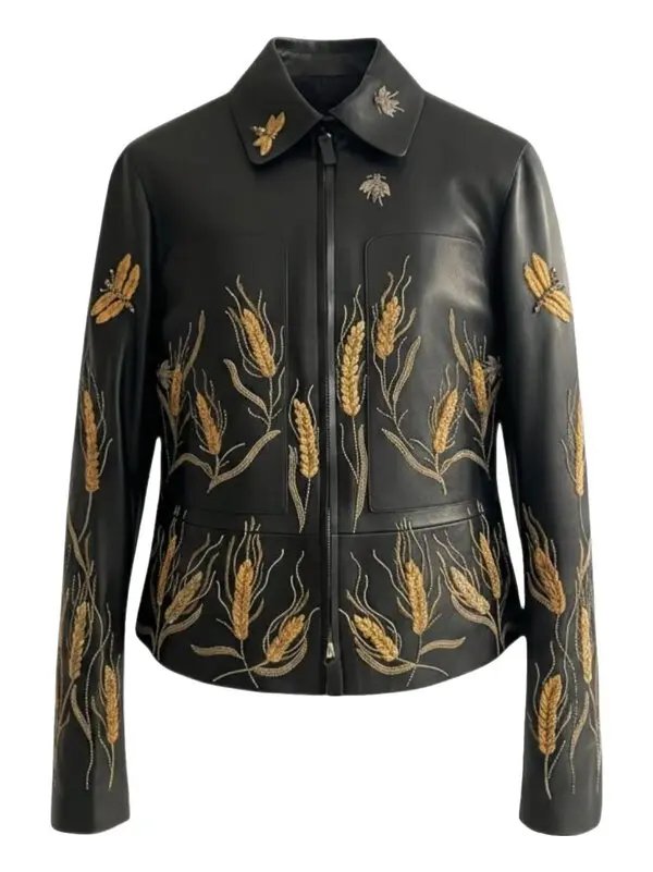 Valentino Garavani Embroidered Zip-up Jacket - Black