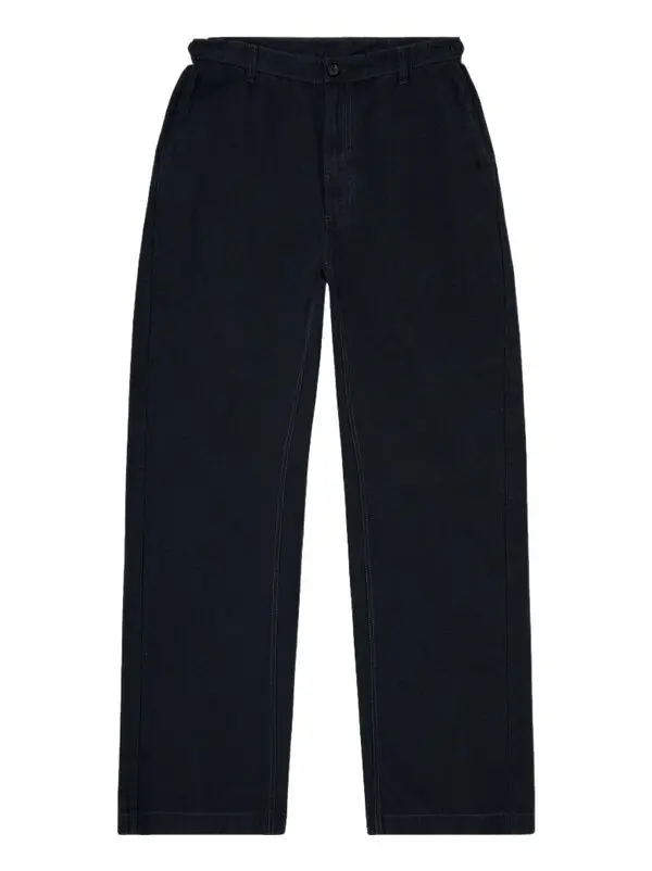 DIESEL® Cotton Wide-leg Trousers - Black