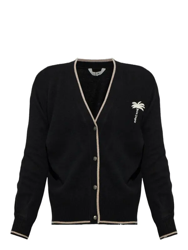 Palm Angels Long-sleeve Cardigan - Black