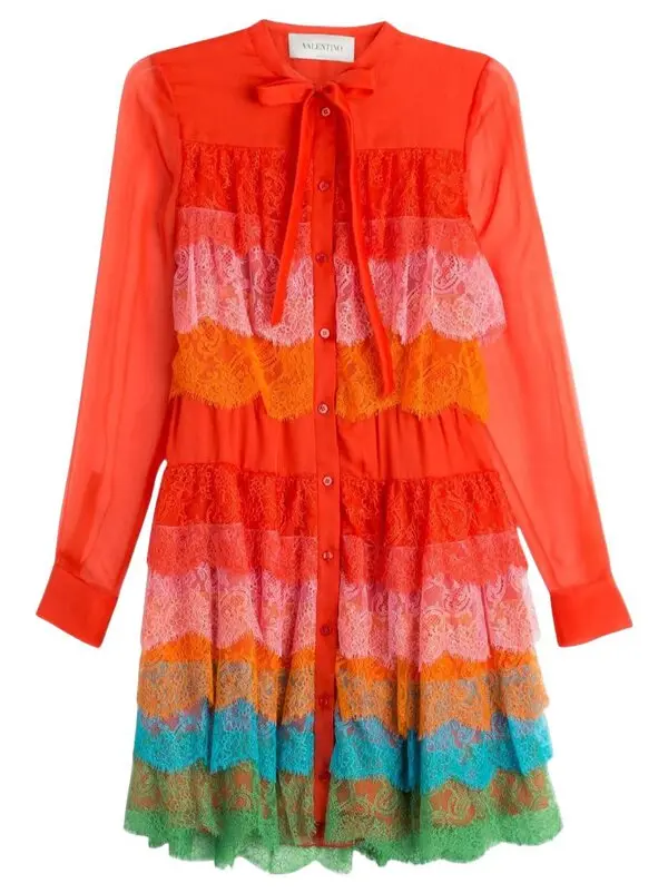 Valentino Garavani Long-sleeved Dress - Red