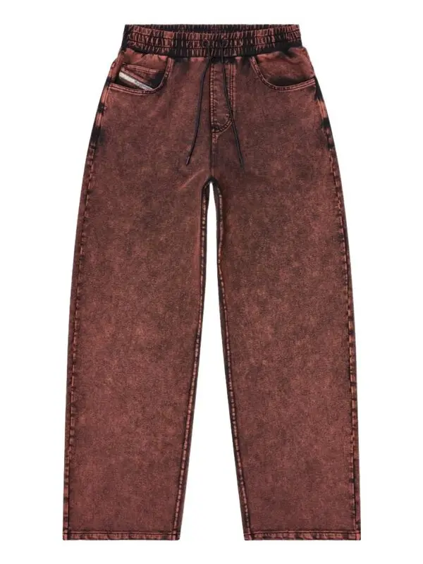 DIESEL® Sweatpants With Denim Effect - Brown