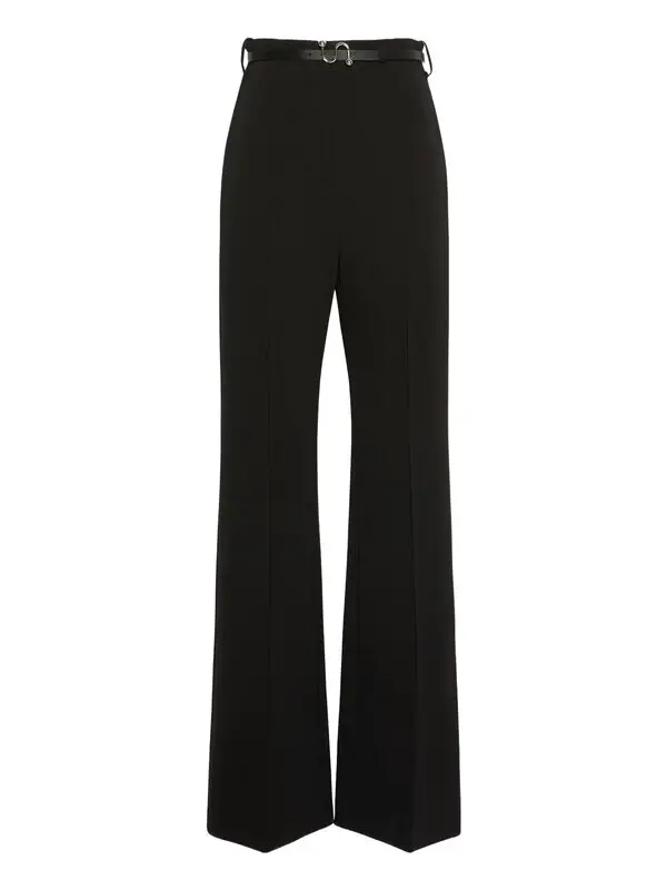 Sportmax Volonta High-waisted Wide-leg Trousers - Black