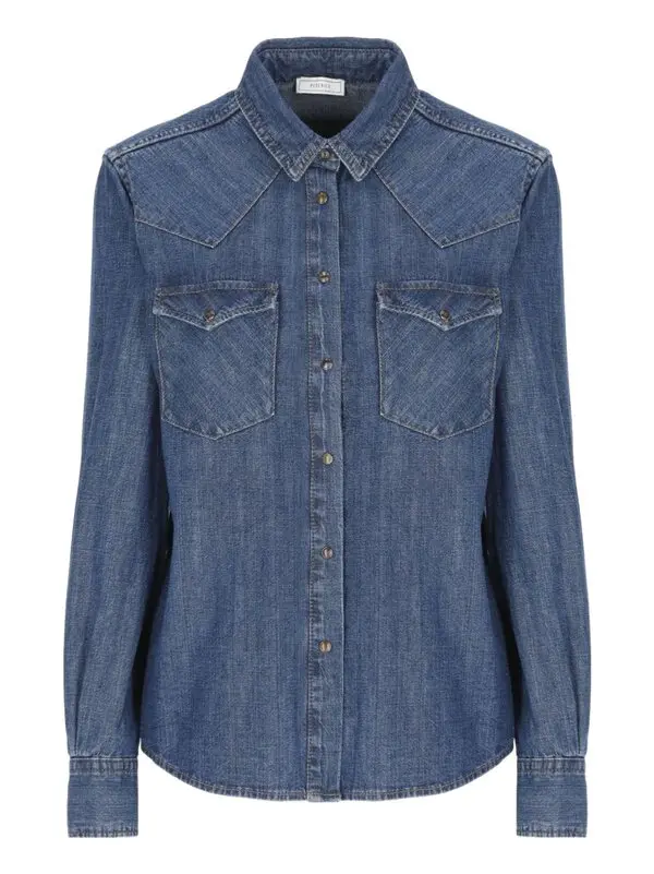 Peserico Western Denim Shirt - Blue