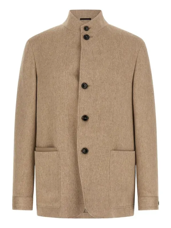 Zegna Il Conte Stand-collar Jacket - Beige