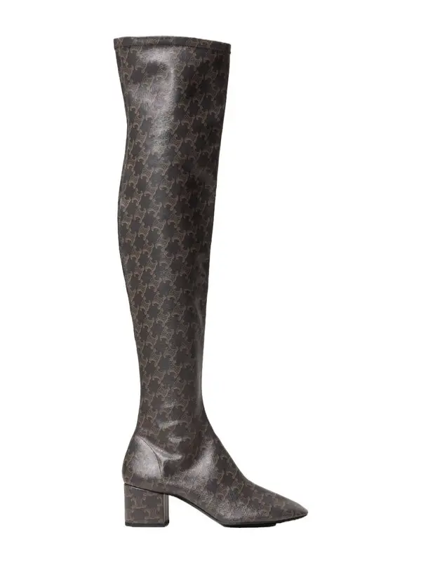 Celine Over-the-knee Stretch Boots - Black/brown