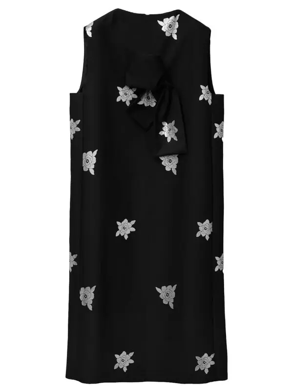 Celine Dress In Wool And Silk - Black/silver