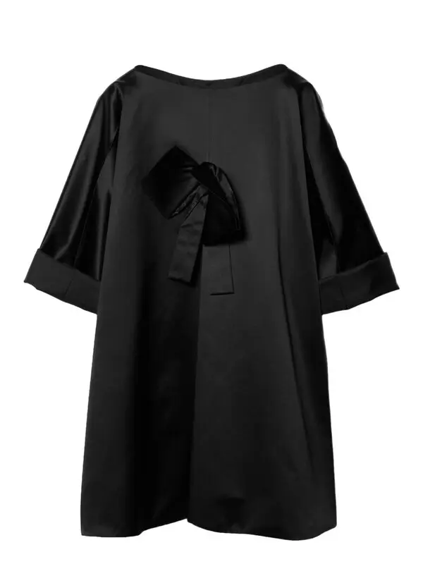 Celine Tunic Dress In Silk - Black