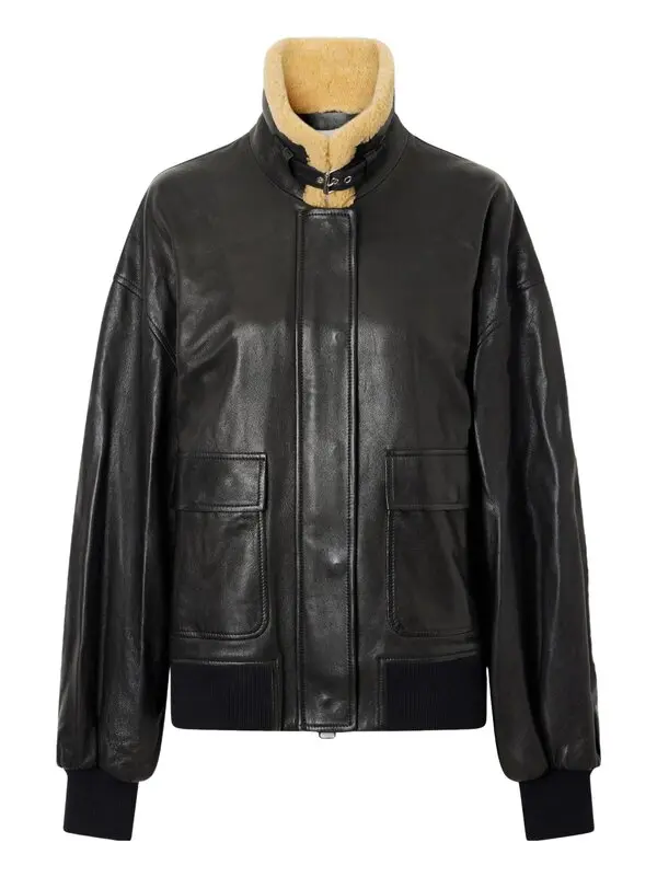 Khaite Long-sleeve Leather Jacket - Black