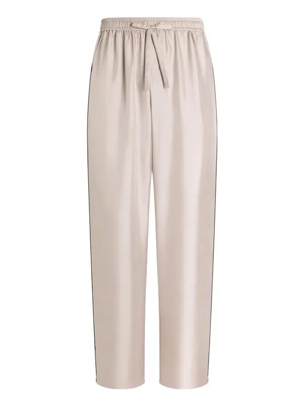 Dolce & Gabbana Piped Logo-patch Trousers - Beige