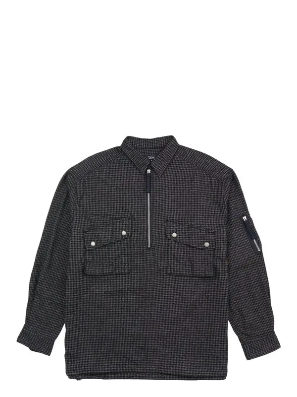 Comme Des Garçons Long-sleeved Plaid Shirt - Blue