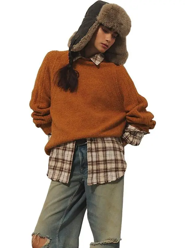 Free People Felix Pullover - Caramelized Combo
