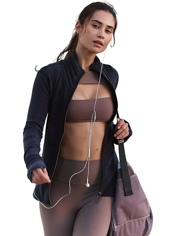 Free People High Horizon Zip-up - Black