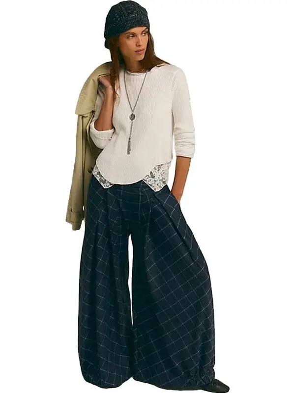 Free People Greatest Hits Pull-on Trousers - Indigo Combo