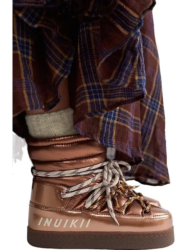 Inuikii Mountain Low Metallic Boots - Brick