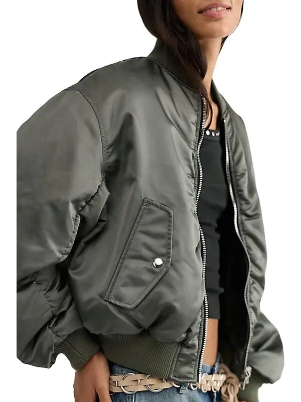 AGOLDE Frankie Reversible Bomber Jacket - Fern