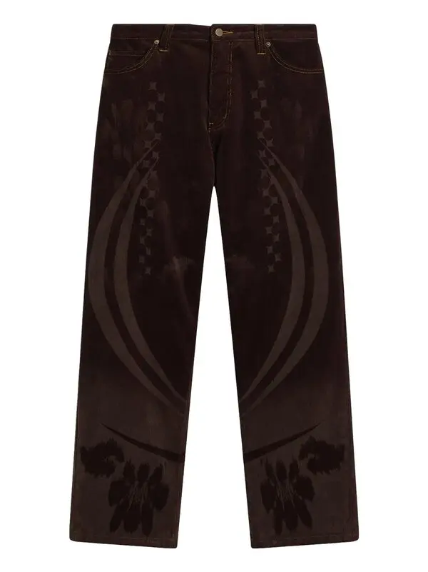 PAOLINA RUSSO Corduroy Baggy Trousers - Brown