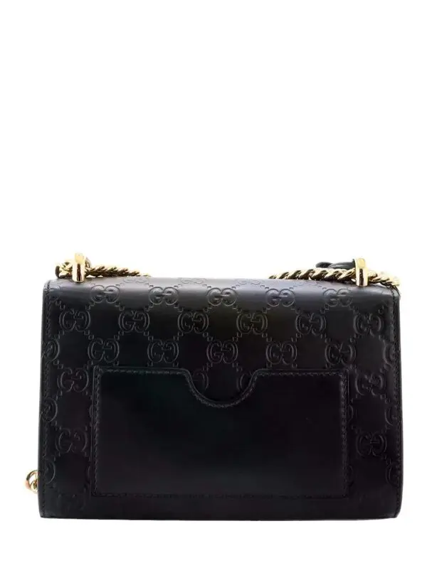 Gucci Padlock Shoulder Bag Guccissima Leather Small Crossbody Bag - Black