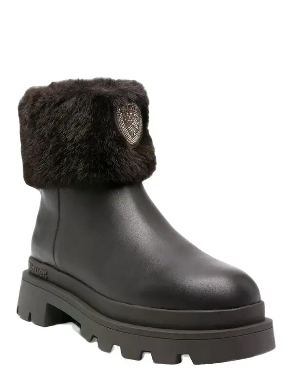 BLAUER. Kimmel 10 Faux-fur Ankle Boots - Brown