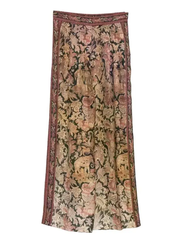 PIERRE-LOUIS MASCIA Printed Silk Trousers - Brown