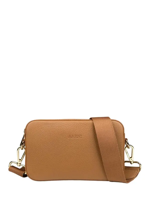 AARNI Crossbody Bag, Cognac - Silver