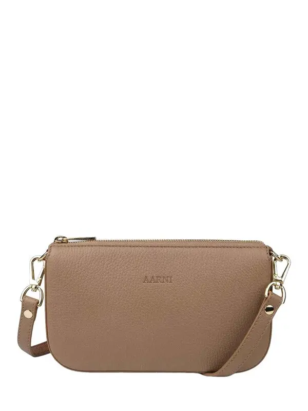 AARNI Sola Handbag, Sand - Silver