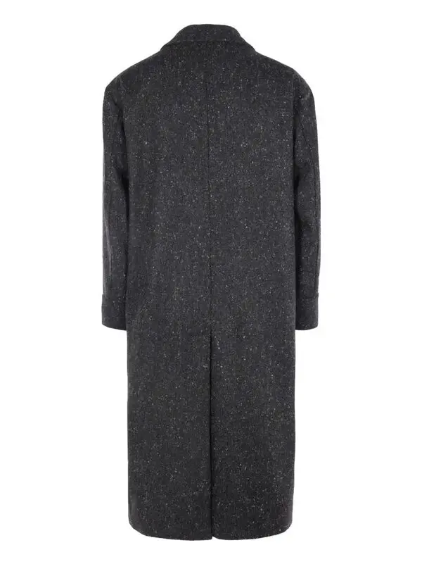 HEVO Double-breasted Flecked Coat - Grey