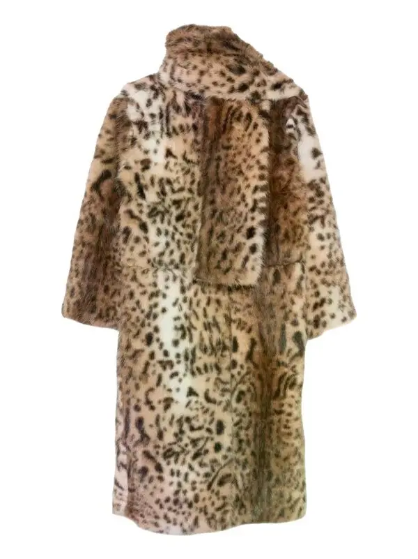 LA PISCINE Leopard-print Coat - Brown