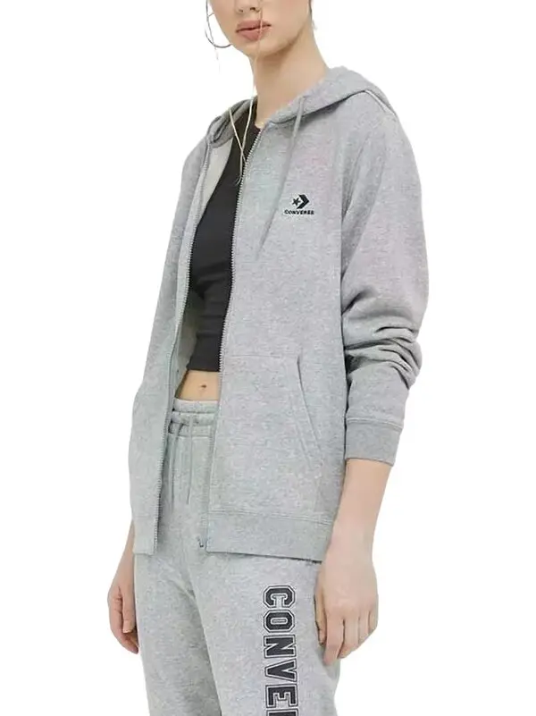 CONVERSE Zip Hooded Sweatshirt - Grey
