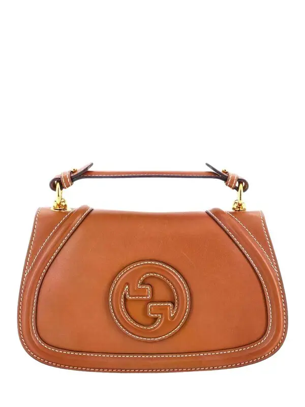 Gucci Blondie Nm Top Handle Bag Leather Medium Satchel - Brown
