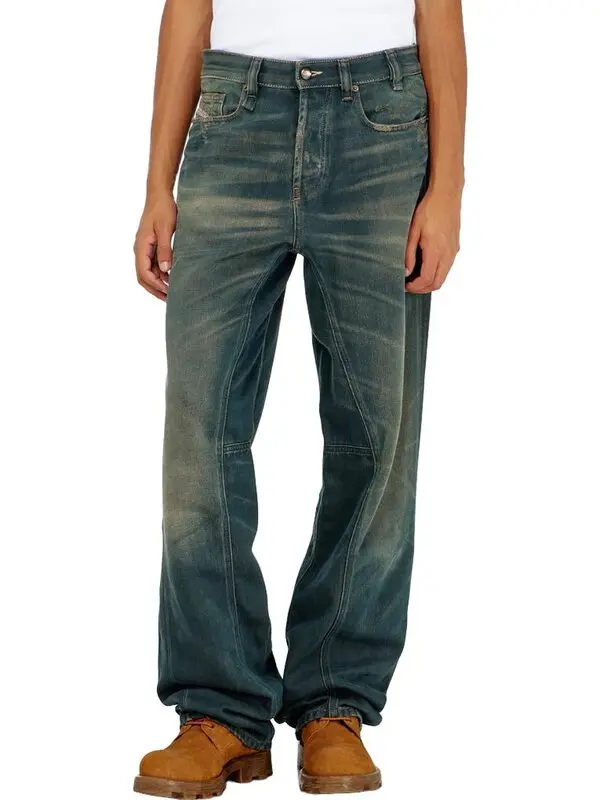 DIESEL® Relaxed Jeans Low Waist 2001 D-macro Button Fly - Blue