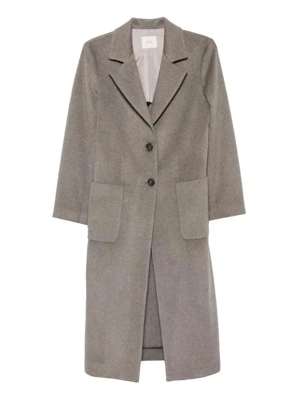 BARBA NAPOLI Louise Single-breasted Patch-pocket Coat - Grey