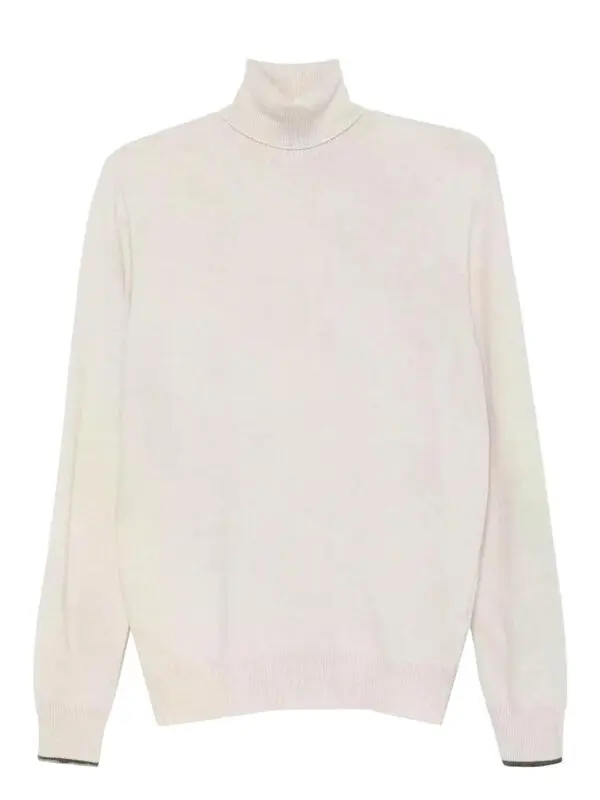 Alpha Studio Roll-neck Ribbed-trim Sweater - Neutrals
