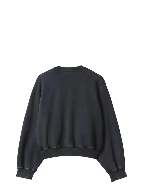 Maison Kitsuné Circle Stamp Logo-print Press-stud Sweatshirt - Black