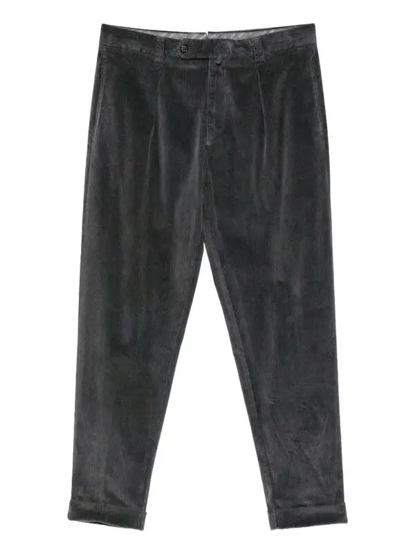 BERWICH Pleated Corduroy Trousers - Grey