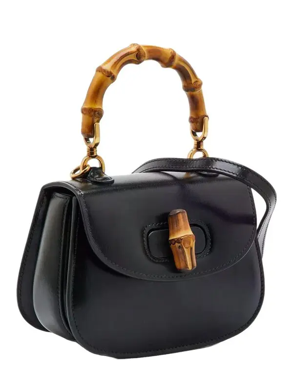 Gucci Mini Bamboo 1947 Top Satchel Bag - Black