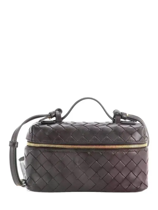 Bottega Veneta Bang Bang Vanity Case Intrecciato Leather Crossbody Bag - Brown