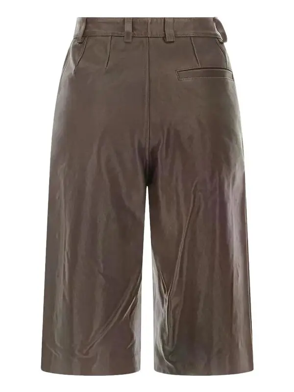 PENCE 1979 Vanessa Leather Shorts - Brown