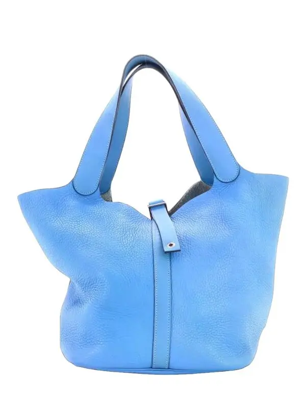 Hermès Bicolor Picotin Lock Bag Clemence With Swift Gm Tote Bag - Blue
