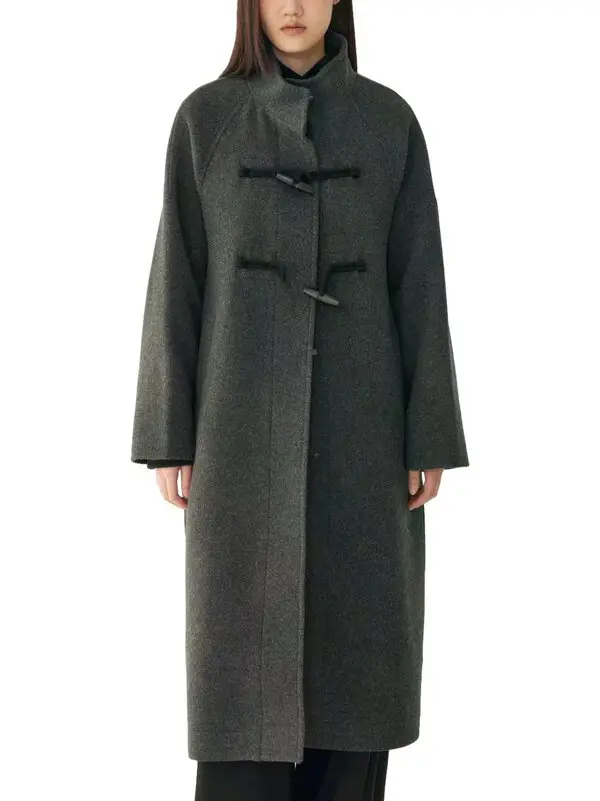 STUDIO TOMBOY Toggle-fastening Raglan-sleeve Coat - Grey