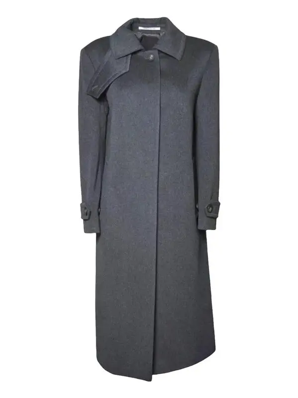 Tagliatore Bethany Storm-flap Coat - Grey
