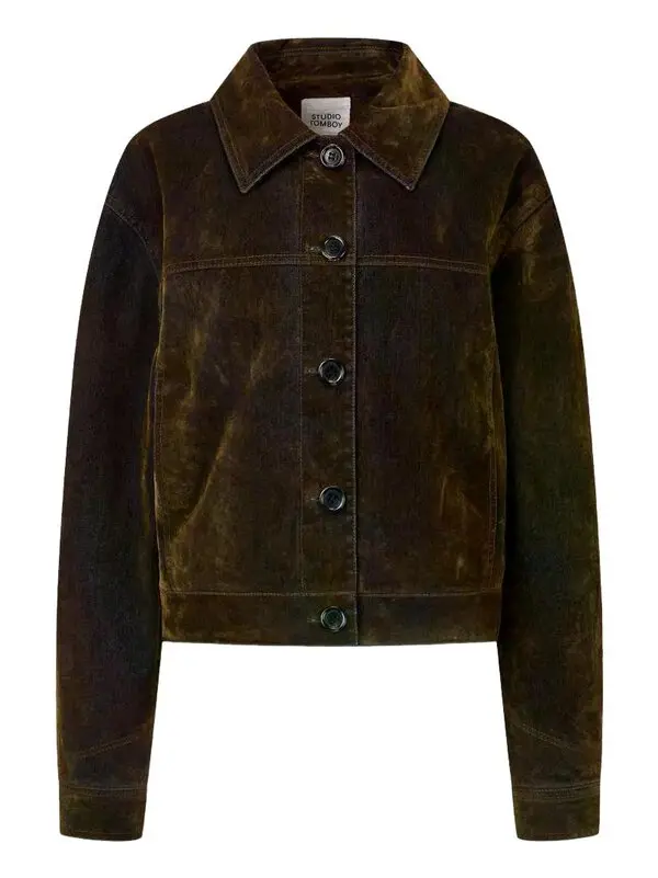 STUDIO TOMBOY Faded-effect Denim Jacket - Brown