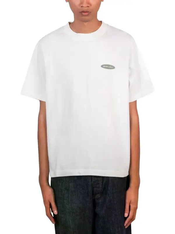 BRAM’S FRUIT Distressed Slogan-print T-shirt - Neutrals