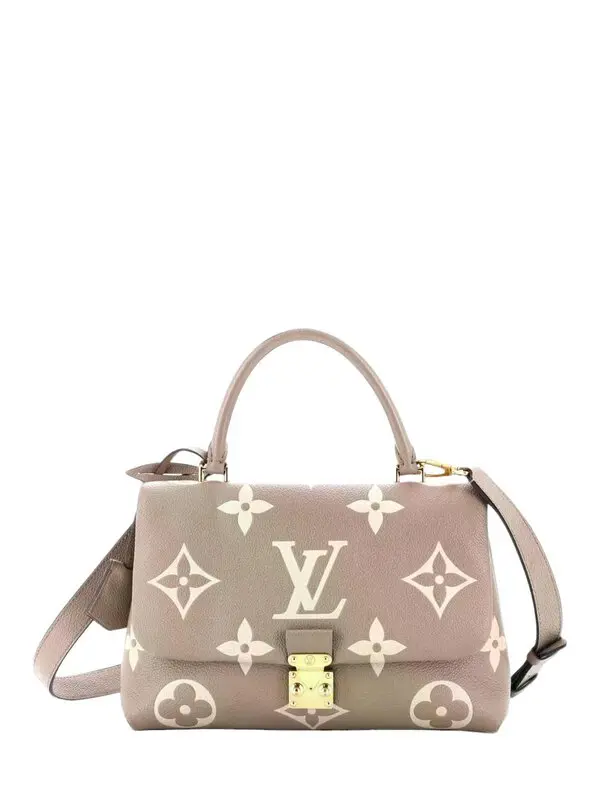 LOUIS VUITTON Madeleine Handbag Bicolor Monogram Empreinte Giant Mm Satchel - Neutrals