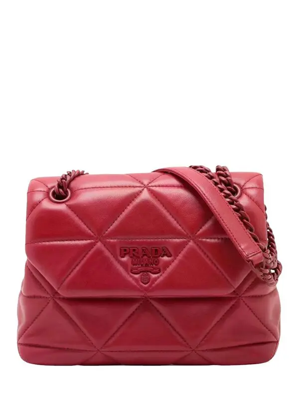 Prada 2013-2026 Small Nappa Spectrum Chain Shoulder Bag - Red