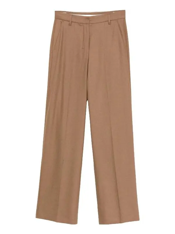 Max Mara Neutrals Trousers Straight Trousers - Cream