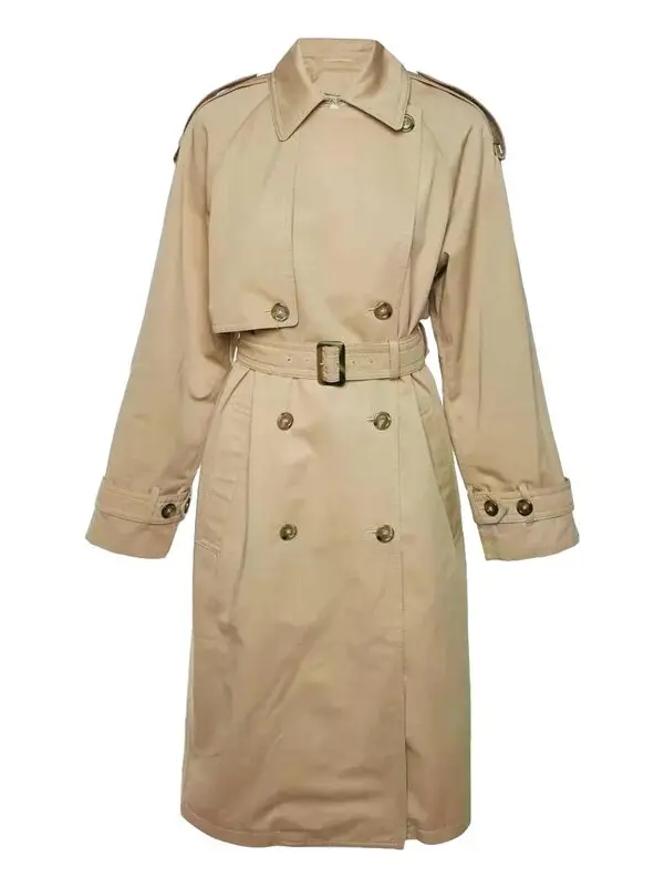 Sportmax Quilted Double-breasted Trench Coat - Neutrals