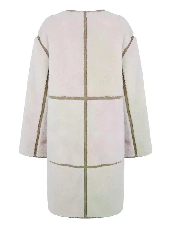 STAND STUDIO Marie Faux-shearling Panelled Coat - Neutrals
